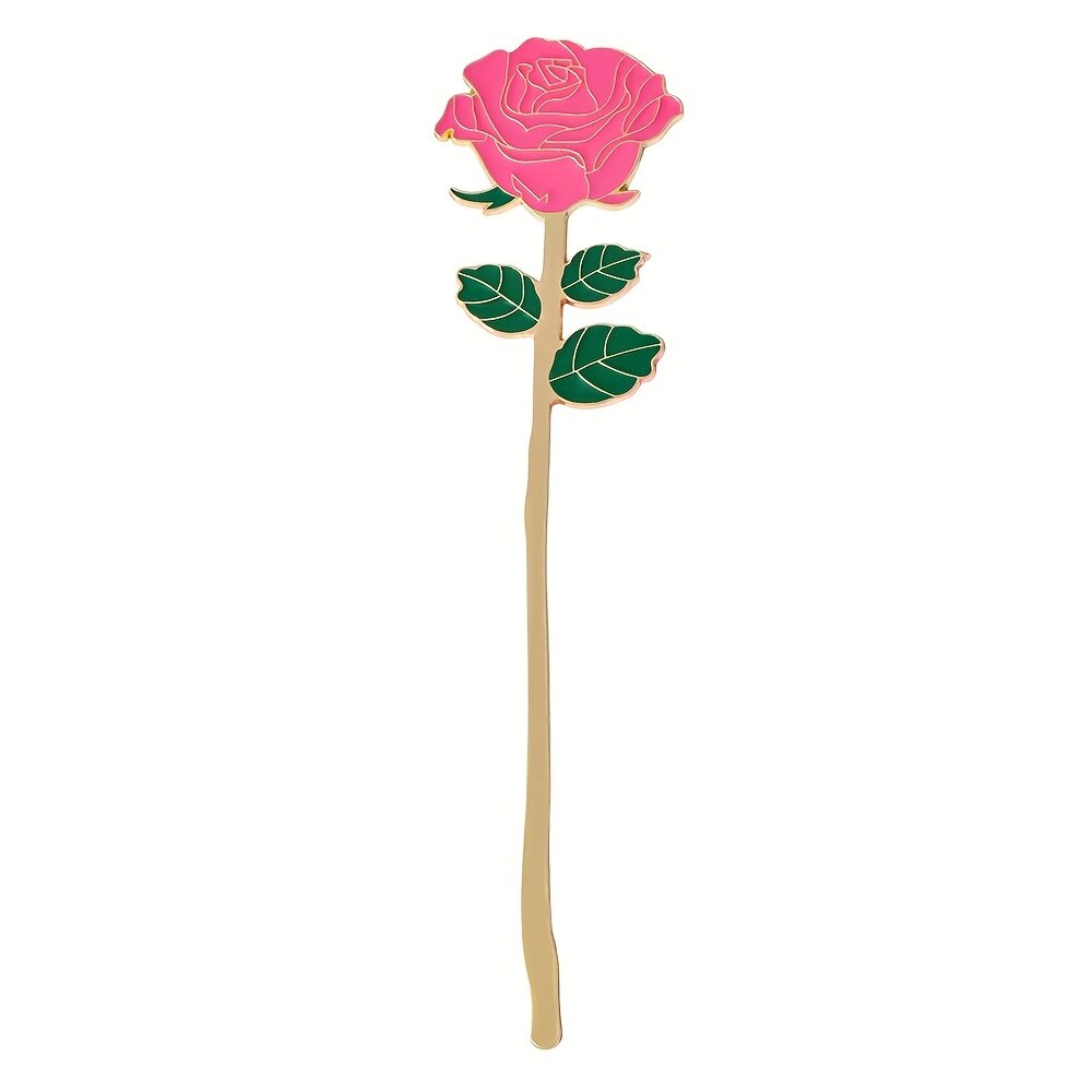2D Plane 1 Rose Акриловая закладка многофункциональная (Тип D) — аксессуар для чтения, заколка, школьные принадлежности, подарок