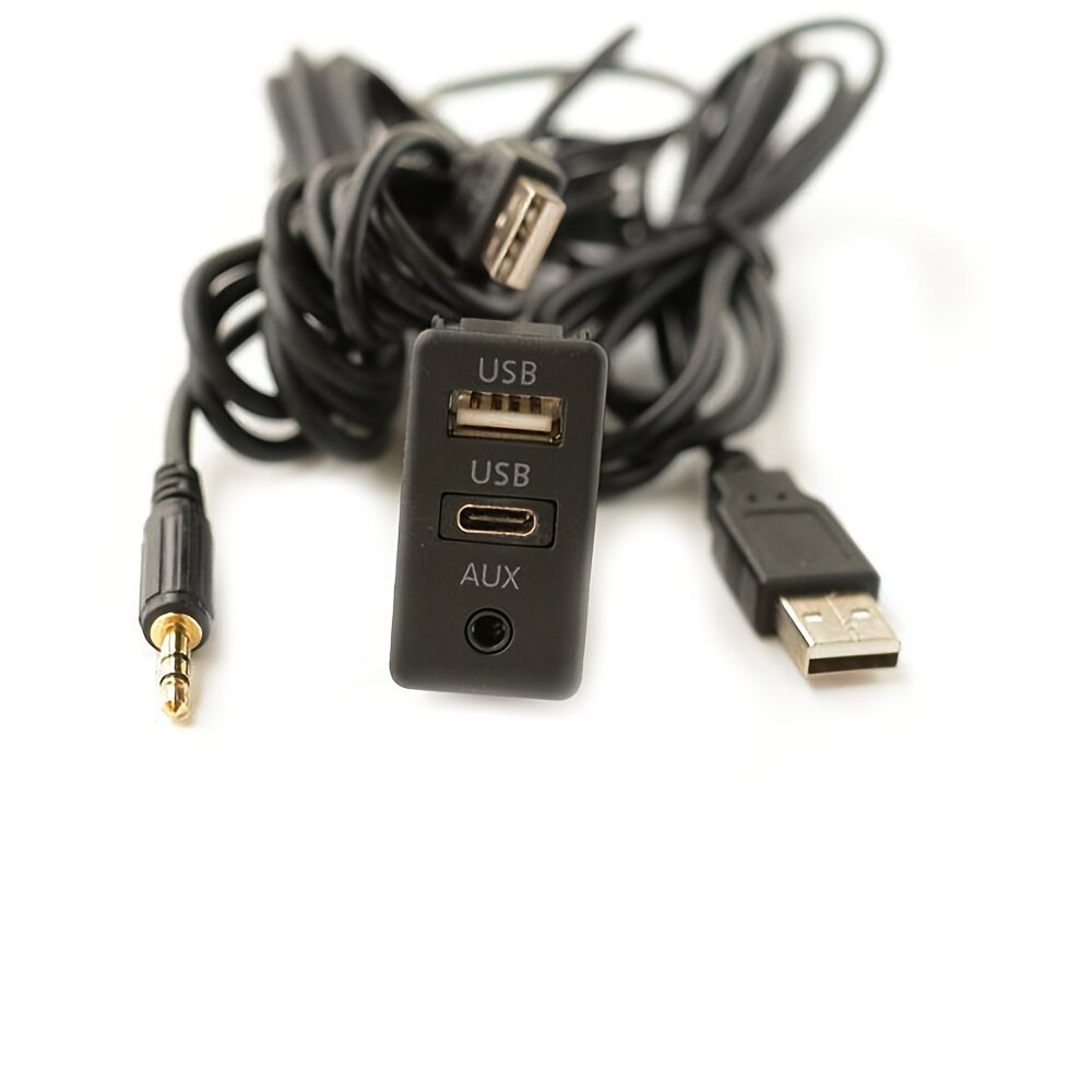 Автомобильная модифицированная CD/DVD навигация с интерфейсом USB 2.0/Type-C и AUX аудиовходом, черный
