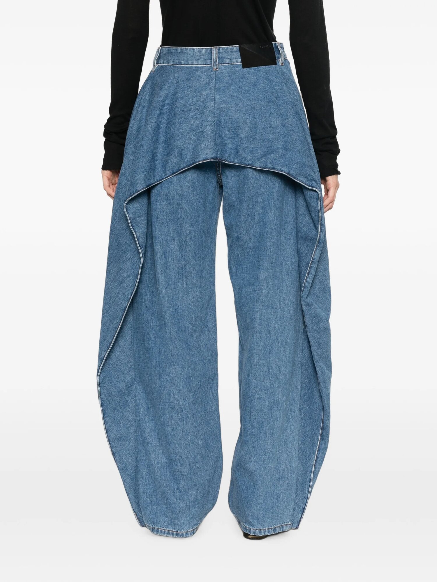 Джинсы Contrast-trimmed wide-leg jeans 