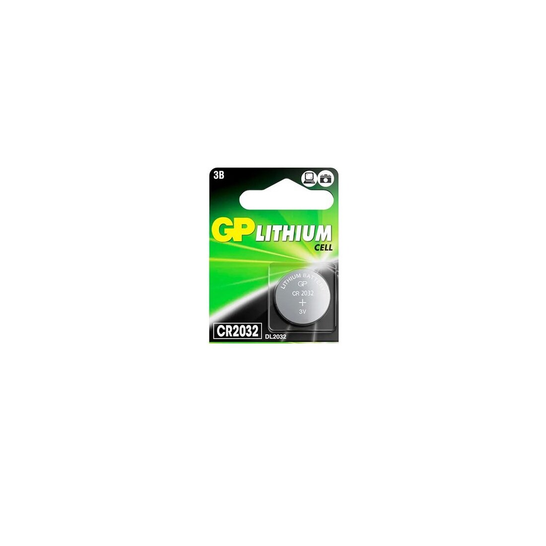 Батарейка литиевая GP Batteries Lithium CR2032 1,5V GP CR2032-2C5 (цена за 1шт.)
