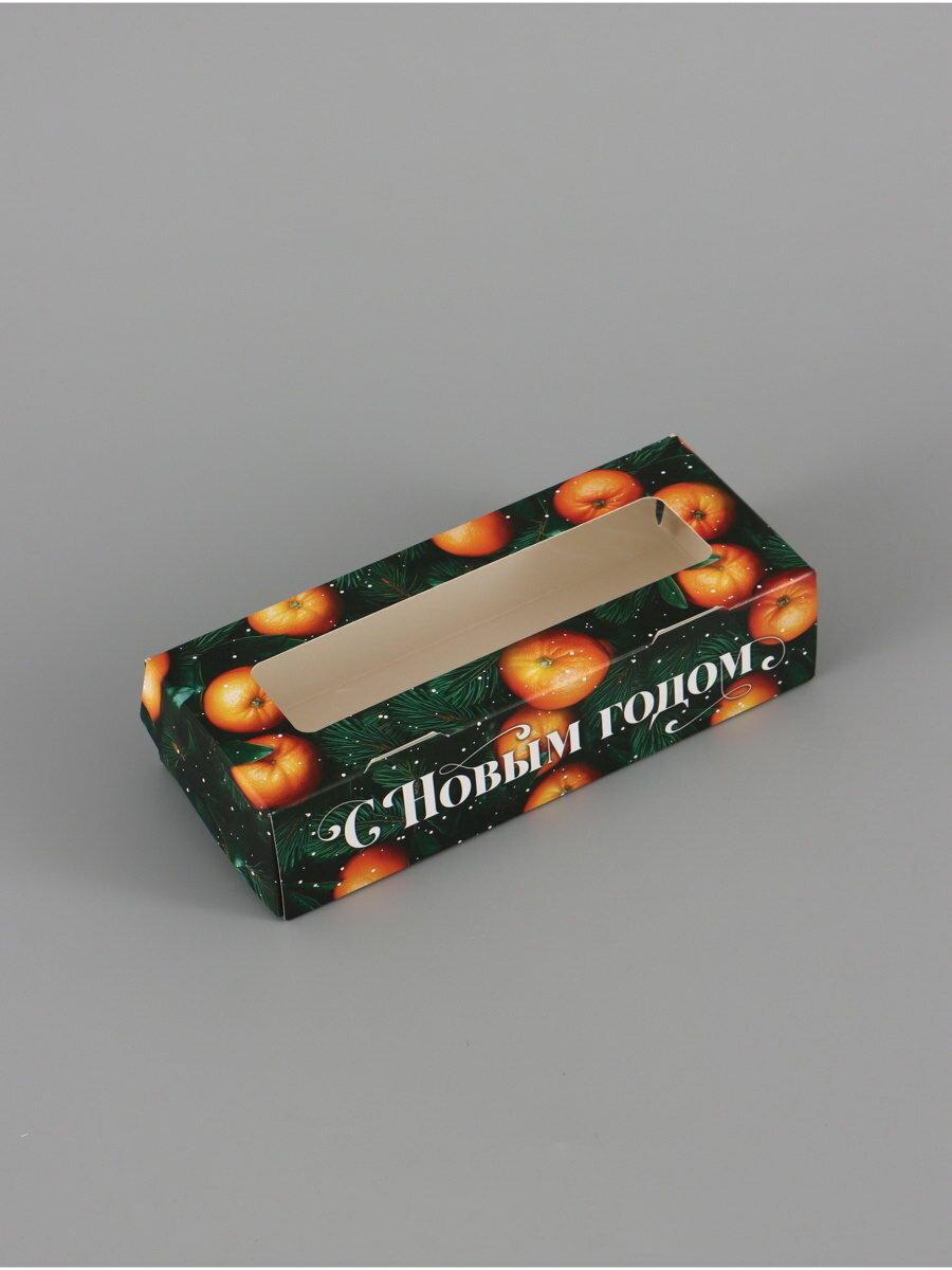 Коробка подарочная, самосборная "Мандарины", 17x7x4 см, вид упаковки: универсальная, 5 шт.