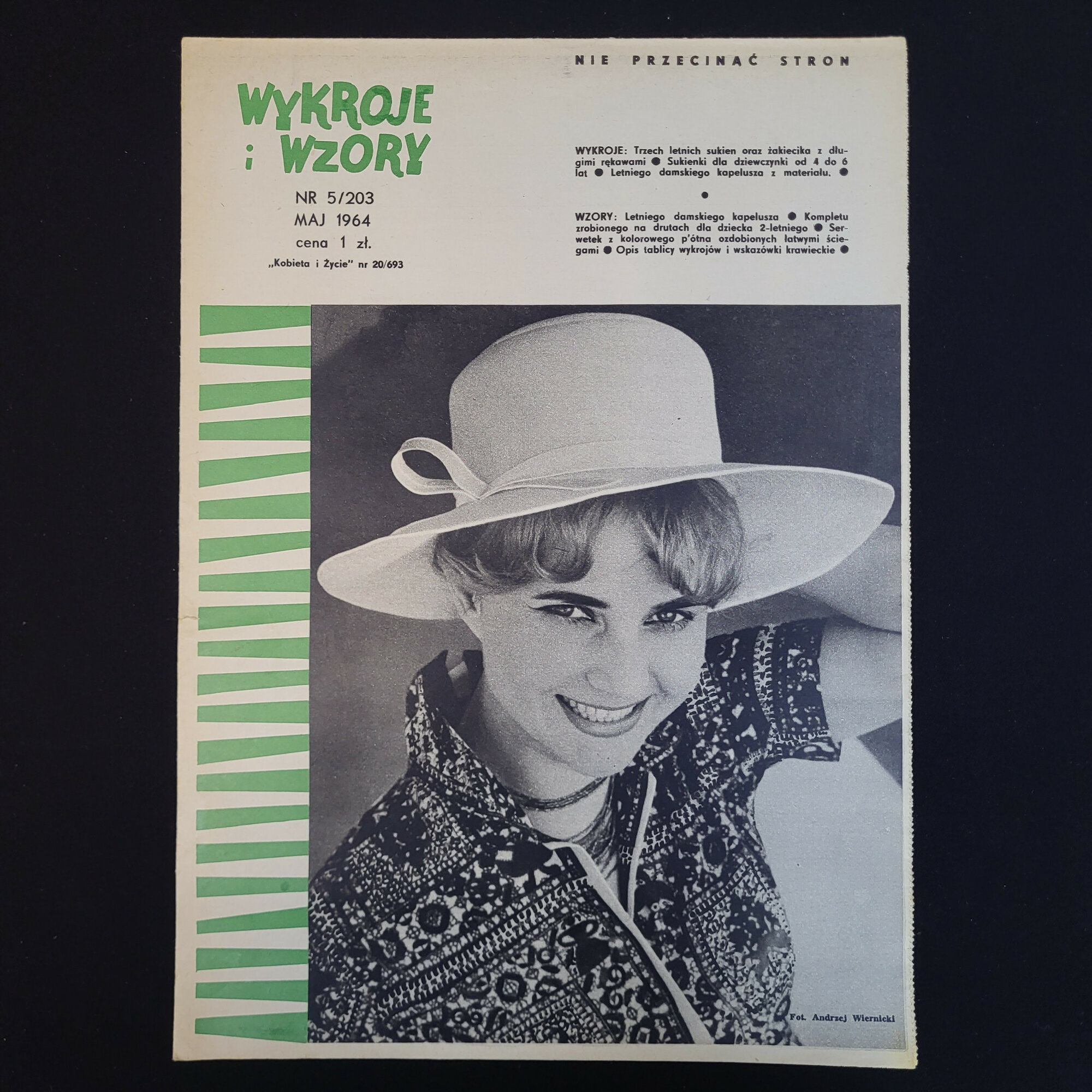 Wykroje i wzory. Книга. Выкройки и швейные инструкции, журнал мод, май 1964, Польша