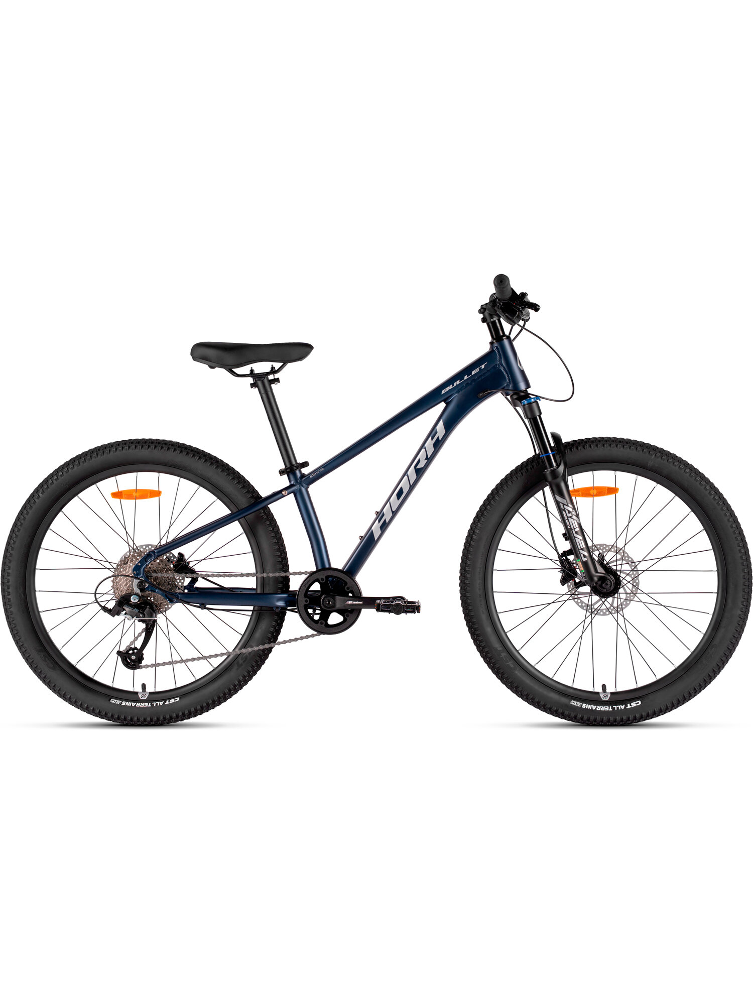 Велосипед горный HORH BULLET HBHD4.0 24" (2025) Blue-Grey-White, для подростков на рост 130-150 см, алюминиевая рама 12"