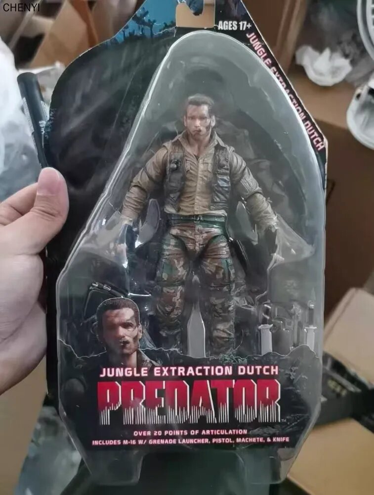 Коллекционная фигурка neca Полковник Даки, Губернатор Арнольд, ABS пластик, тянущаяся, 25-я годовщина Предатора