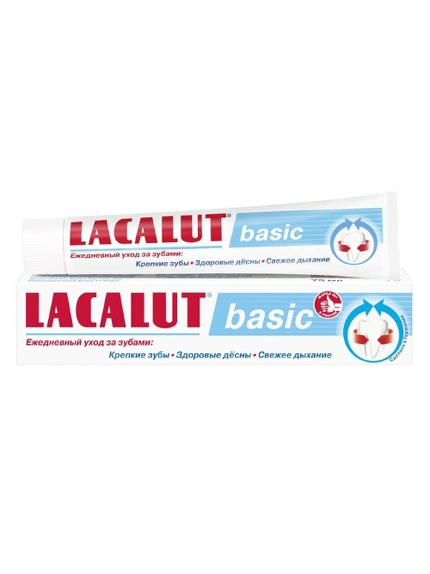 LACALUT зубная паста BASIC 75МЛ — туба 75мл. и свойства Зубная паста LACALUT basic обеспечивает максимальную защиту зуб…