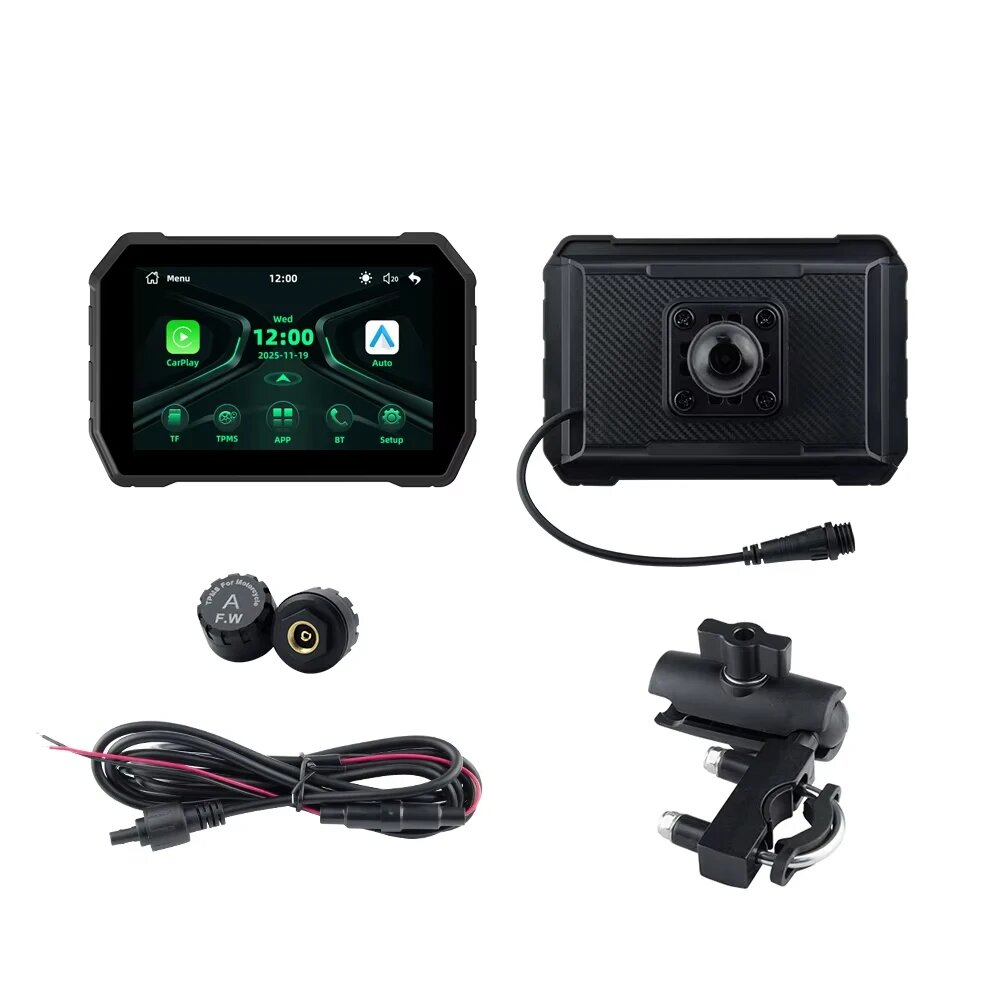EKIY 5-дюймовый мотоцикл Carplay Беспроводной Carplay Android Auto Мотоциклетная навигация GPS-дисплей Монитор GPS-экран мотоцикла