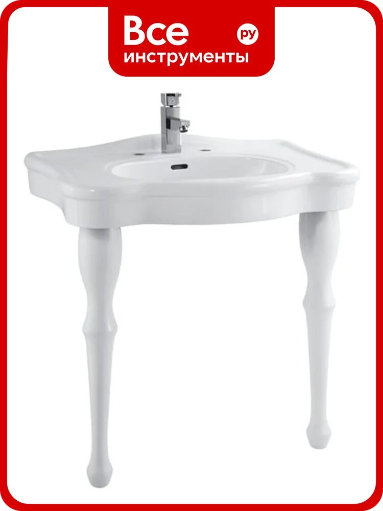 Раковина на двух фигурных ножках Creo Ceramique ORLEANS 810x550x855, с креплениями OR3300+OR3310 00047912