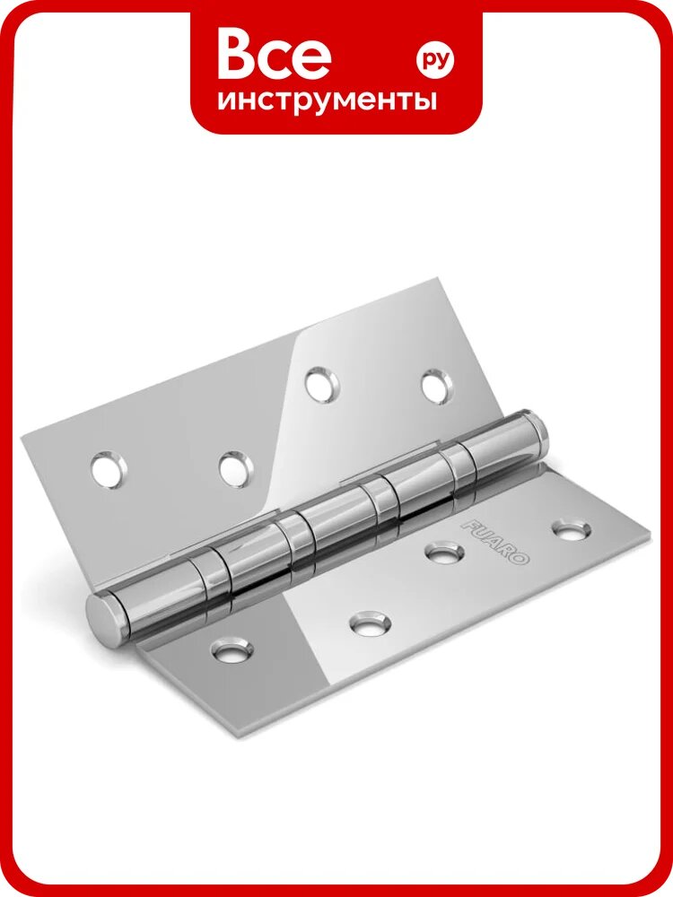 Универсальная петля FUARO IN4400U-BL CP (4BB/BL 100x75x2,5) хром, блистер 24029