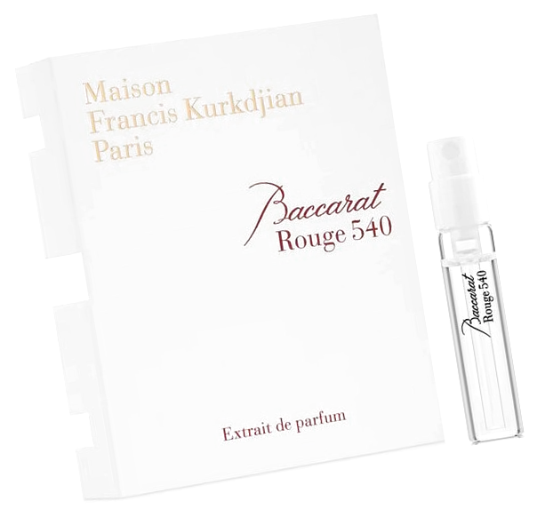 Миниатюра духов Баккара Руж 540 Экстракт 2 мл / Baccarat Rouge 540 Extrait De Parfum