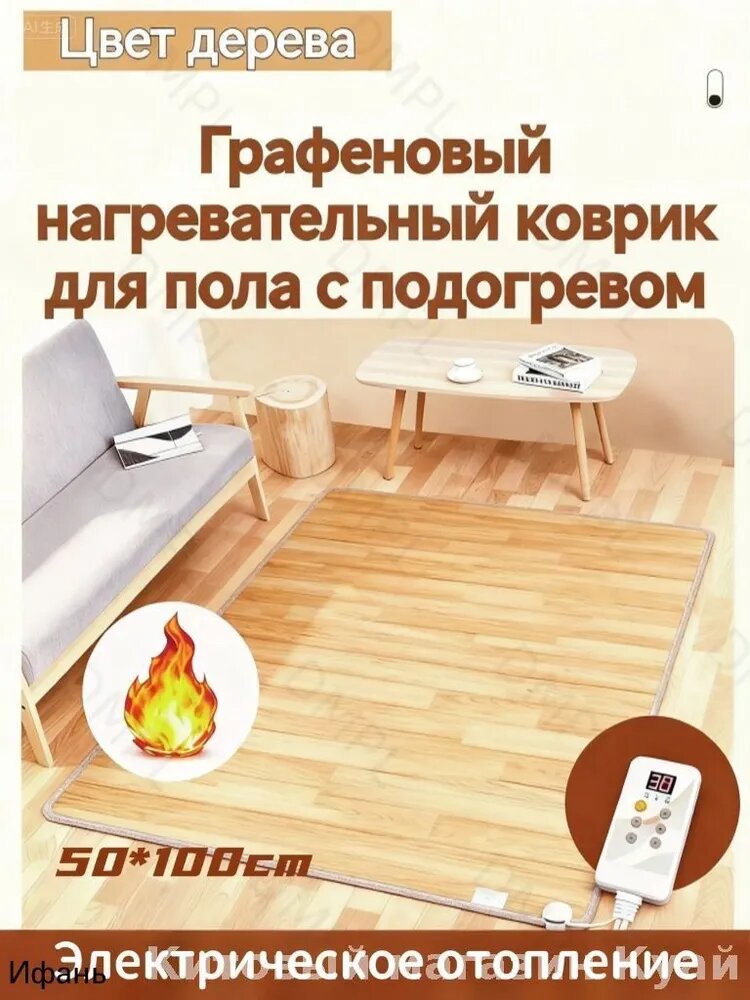 Эксклюзивный электрический ковер с графеновым подогревом для зимнего пола представлен в виде теплого одеяла-F