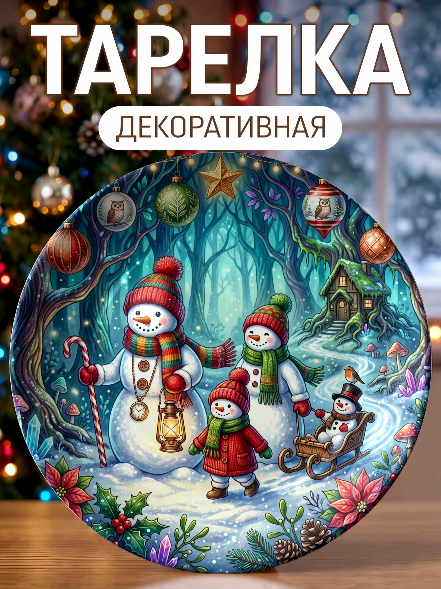 Тарелка декоративная В сказочный лес