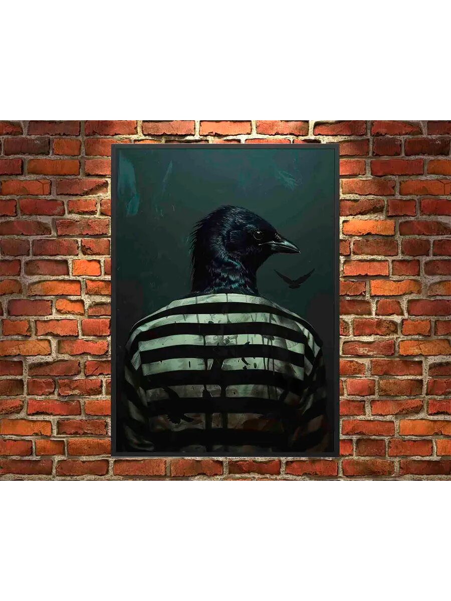 Птица-ласточка, заключенная в тюрьму 4, Плакат 30x42см