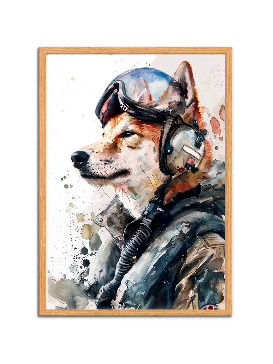 Пилот для собак породы Акита 2, Плакат 30x42см