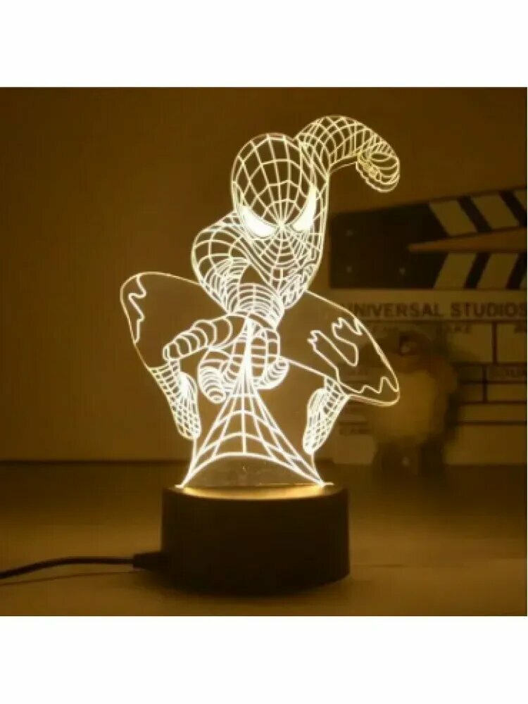 3D Ночник светильник детский Человек Паук