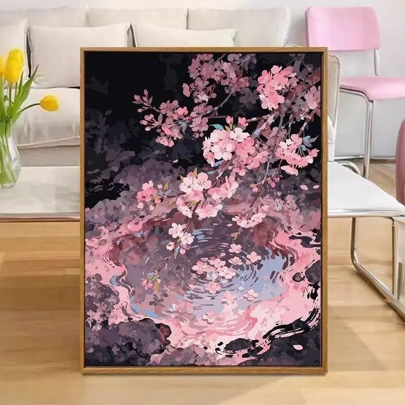 Картина по номерам 50x60 с рамкой, антистресс раскраска для взрослых