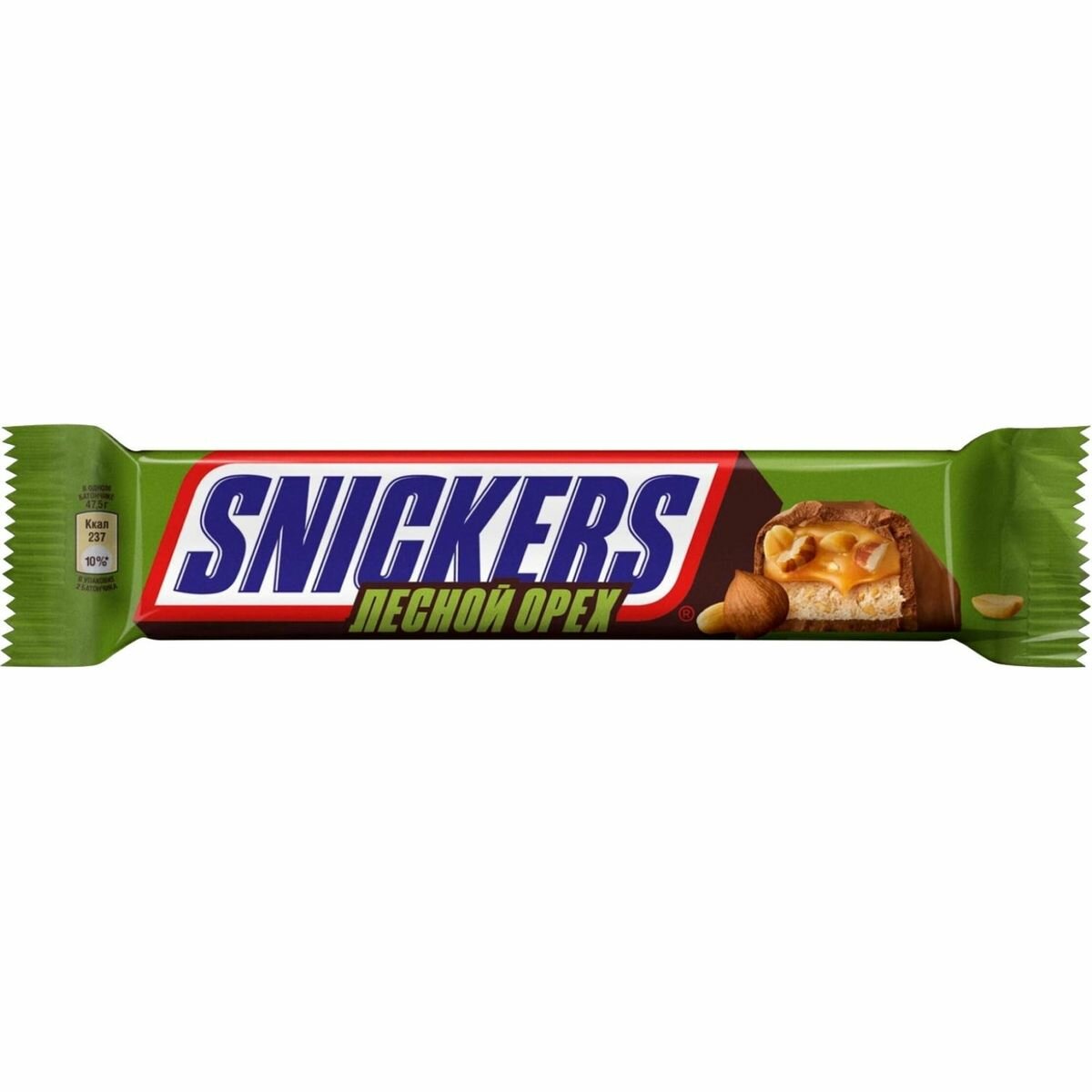 Шоколадный батончик Snickers с лесным орехом 81г, 160шт.
