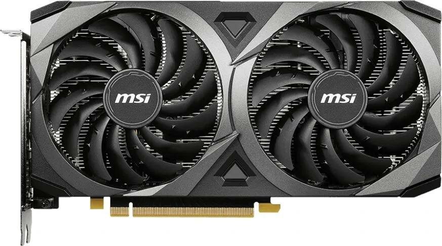 Видеокарта MSI PCI-E 4.0 RTX 3060 VENTUS 2X 12G NVIDIA GeForce RTX 3060 12288Mb 192 GDDR6 1680/15000 HDMIx1 DPx3 HDCP Ret