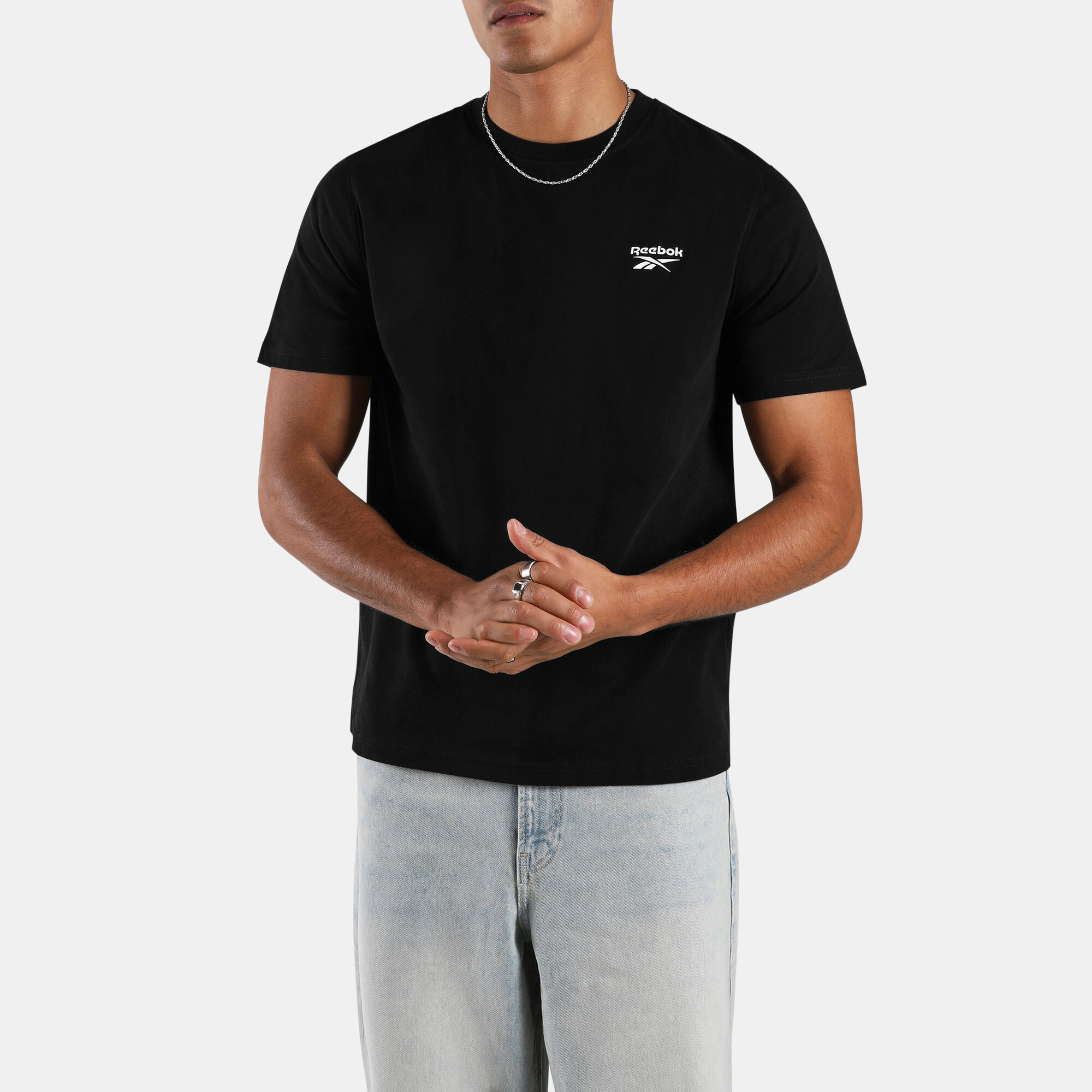 Футболка спортивная Reebok CODY SMALL LOGO, размер 2XL INT, черный