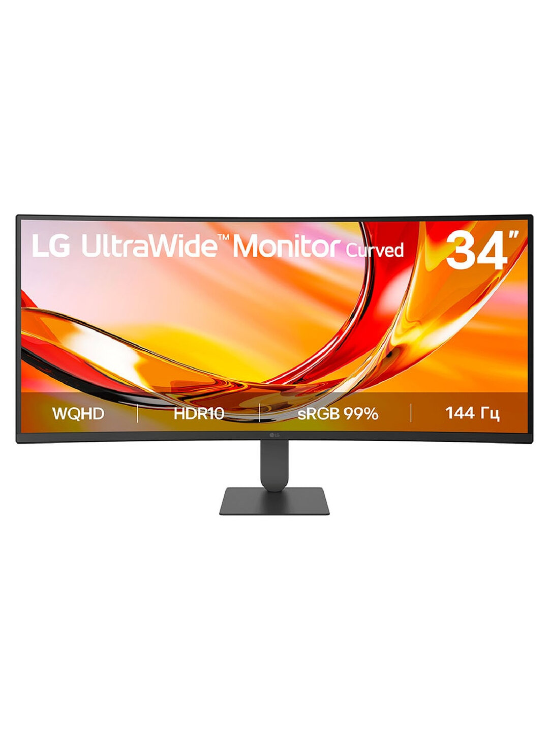 Монитор 34" LG 34U640B-B, VA, Ultra WQHD 3440x1440, 144 Гц, изогнутый экран, черный