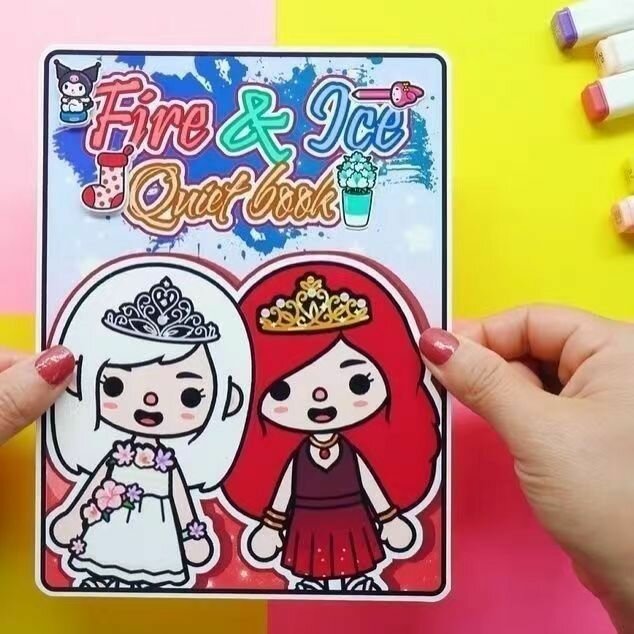 Книжка-игрушка Hello Kitty Магнитный домик с куклой из ламинированной бумаги для творчества