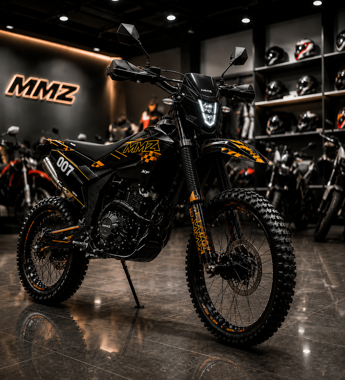 Эндуро MMZ 007, мотоцикл, спортинвентарь, идеальный вариант для бездорожья