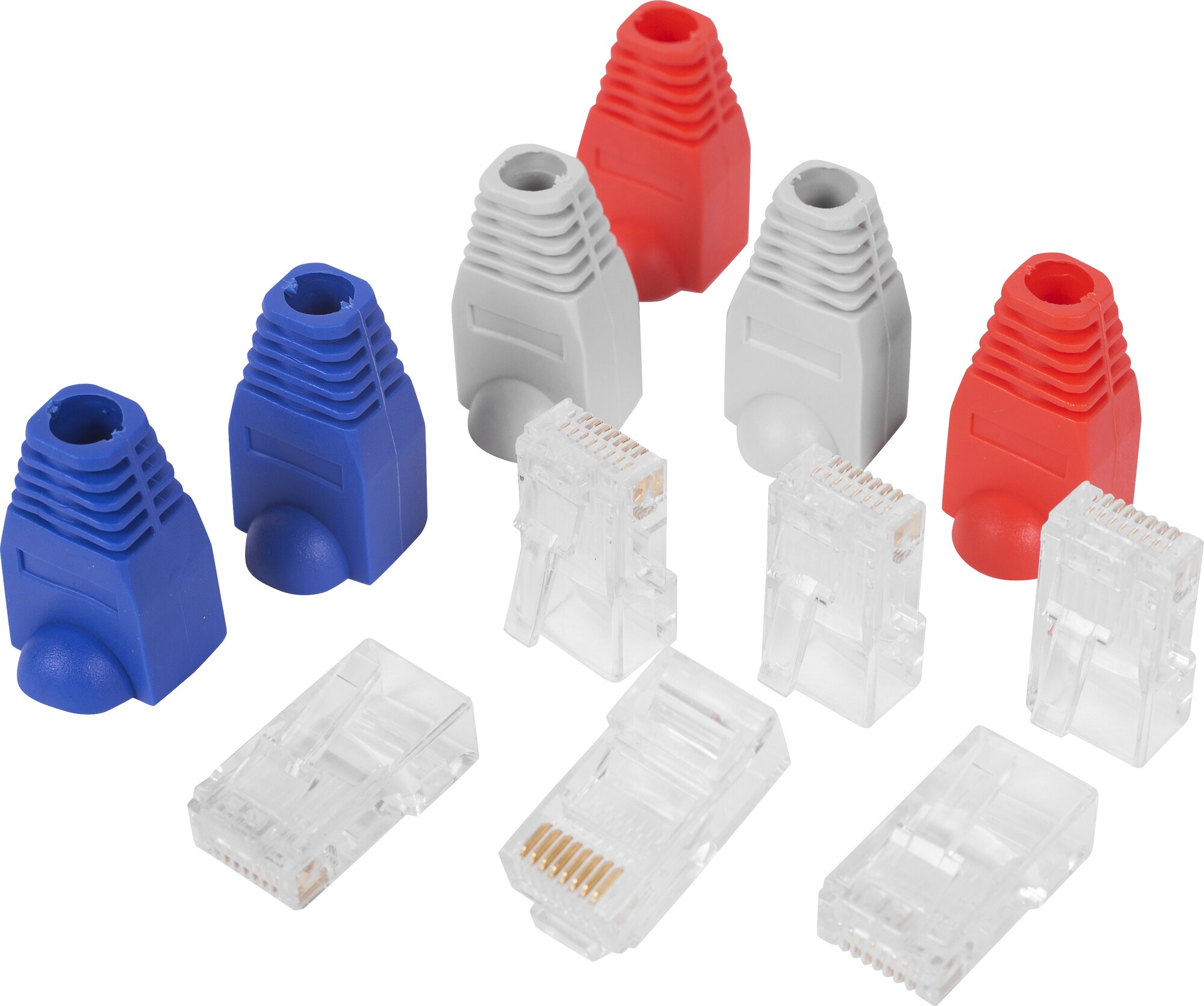 Коннектор RJ-45 8P8C 6 шт цвет разноцветный
