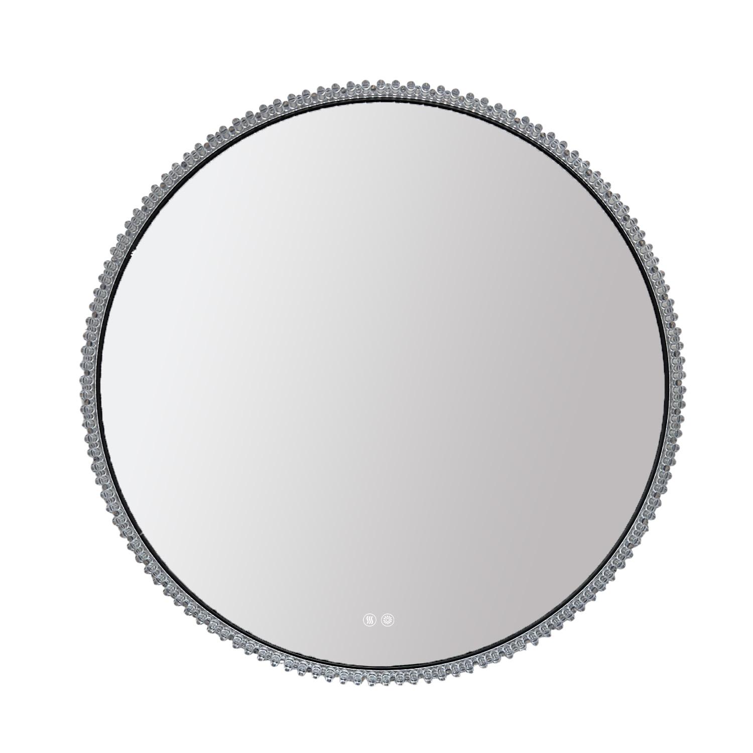 Зеркало Azario Лайвли 80 АZ-LED011925 с подсветкой цвет Черный матовый с сенсорным выключателем