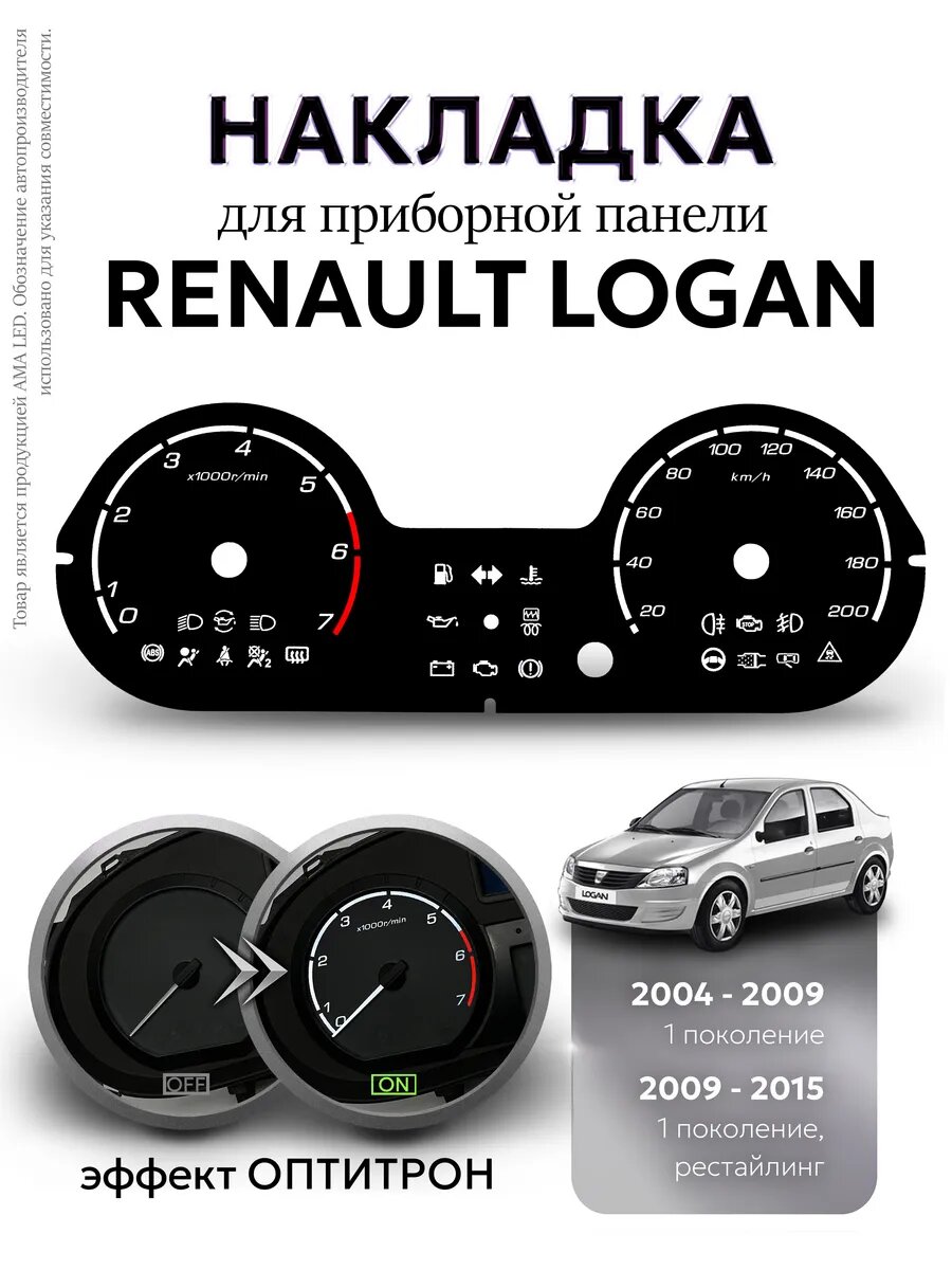 Шкала Накладка для приборной панели на Lada Largus, Logan