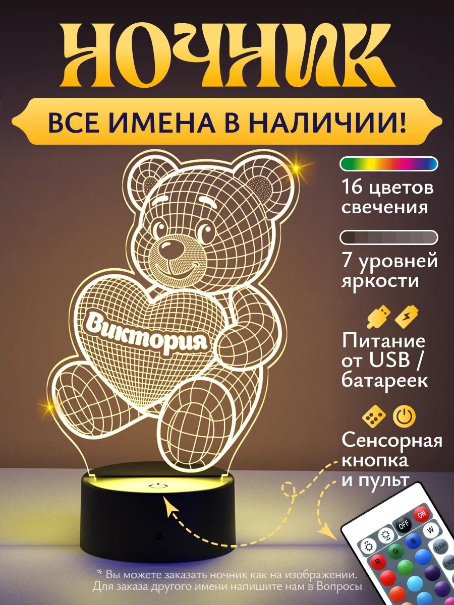 Ночник «Виктория - Медвежонок»