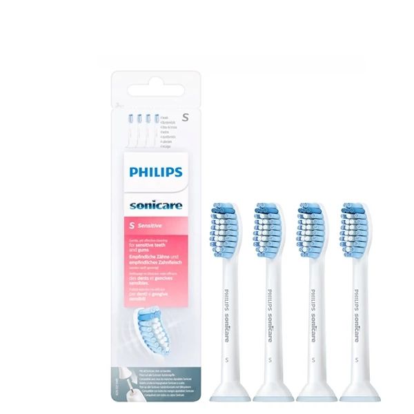 Philips Sonicare HX6054/07 Сменная насадка для чувствительной зубной щетки, 4 шт
