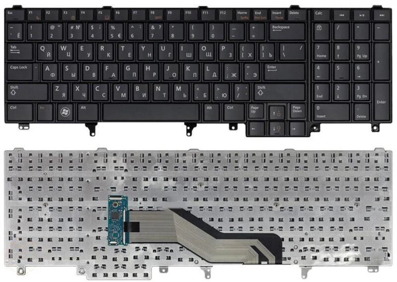 Клавиатура для ноутбука Dell Latitude E6520 E6530 E6540 черная