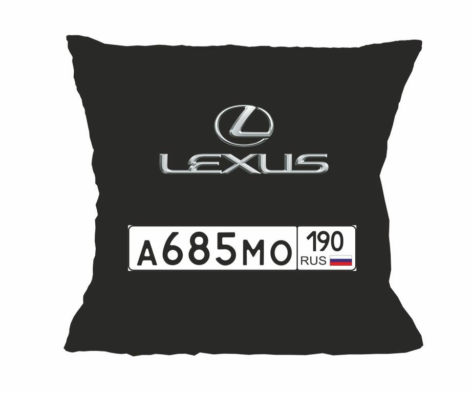 Подушка LEXUS/лексус №7, Картинка с одной стороны
