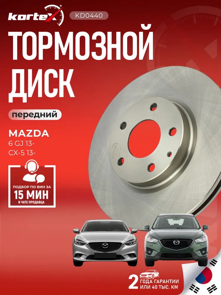 Диск тормозной (левый/правый передний) Mazda Мазда 6 DF8052 K01133251B GHR133251A K01133251A GHP933251A GHP933251