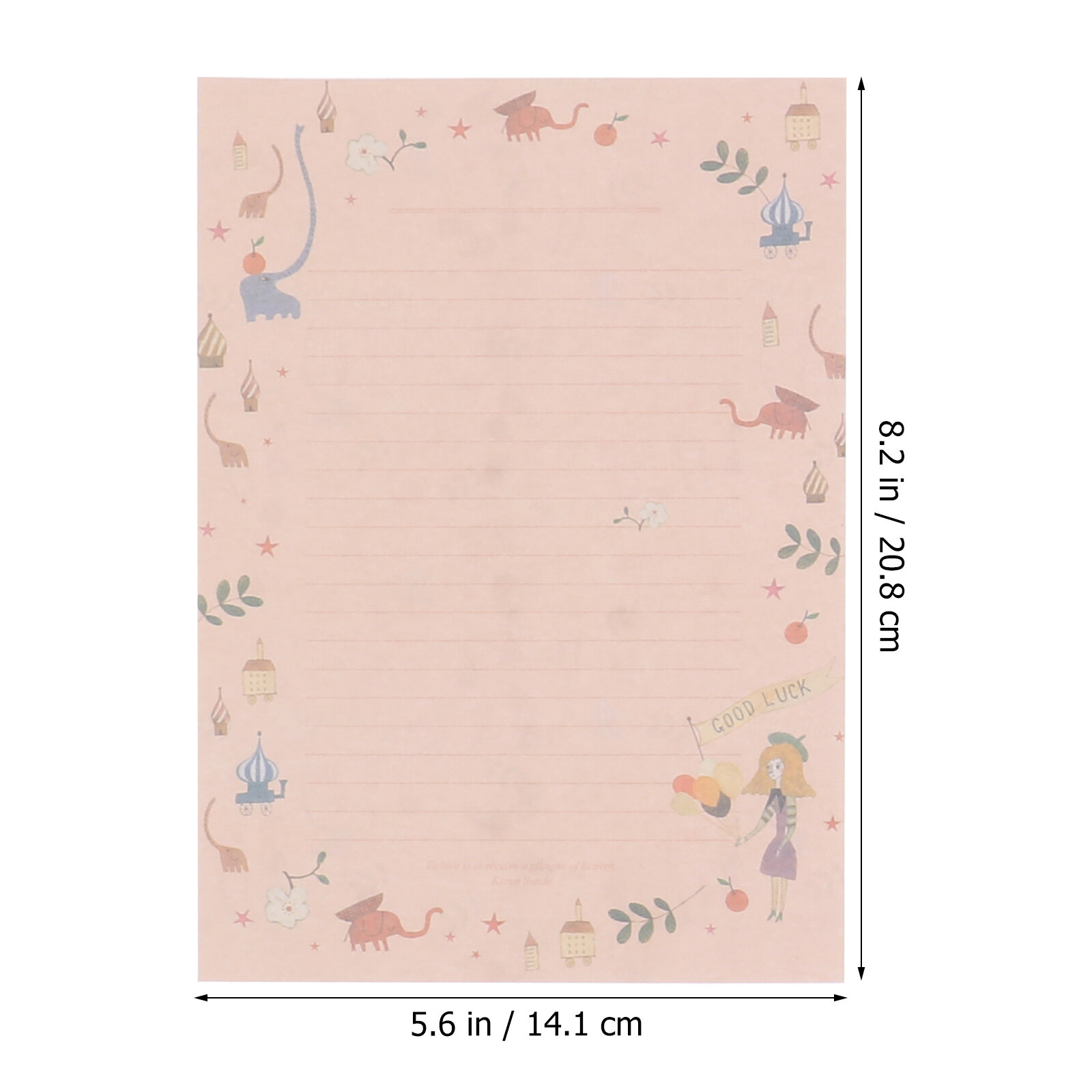 Набор Из 5 Штук Бумаги Для Писем С Цветочным Рисунком И Конвертов ВLovely Writing Stationery Kit Для Школы 20 8X14 1 Cm