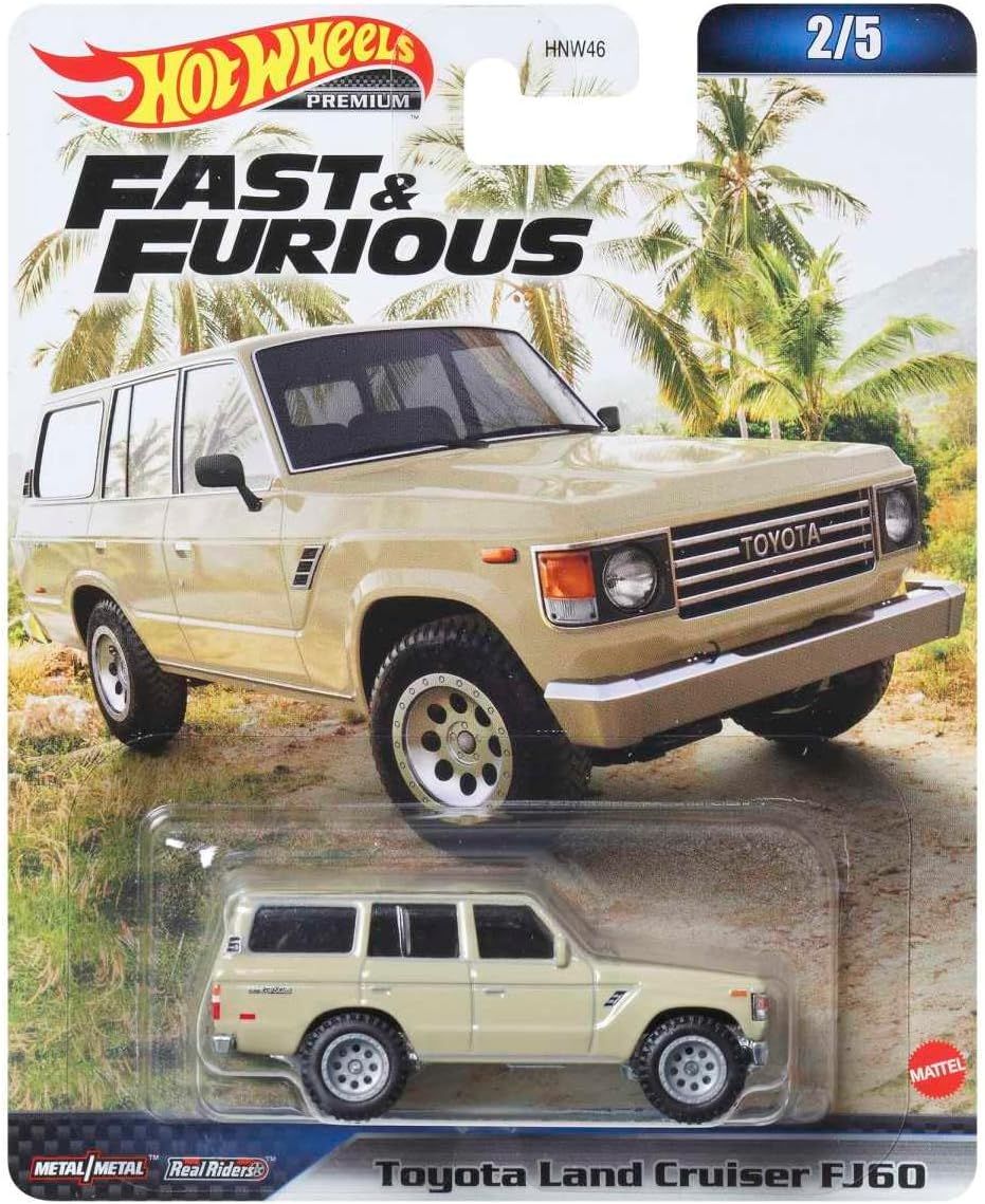 Коллекционная Premium машинка Hot Wheels Toyota Land Cruiser FJ60 Tan (коллекция Fast & Furious 2023, 2/5 mix 2)