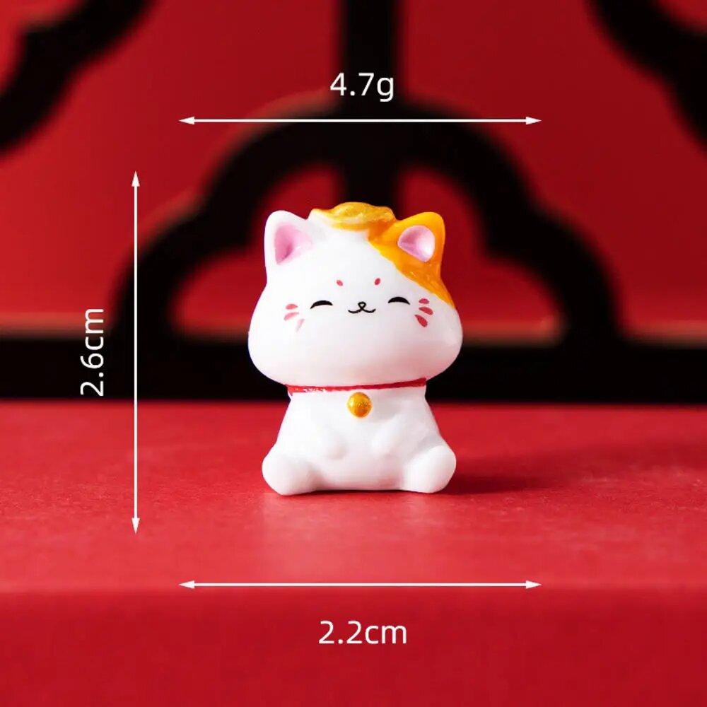 Мини-фигурка черного кота из смолы
