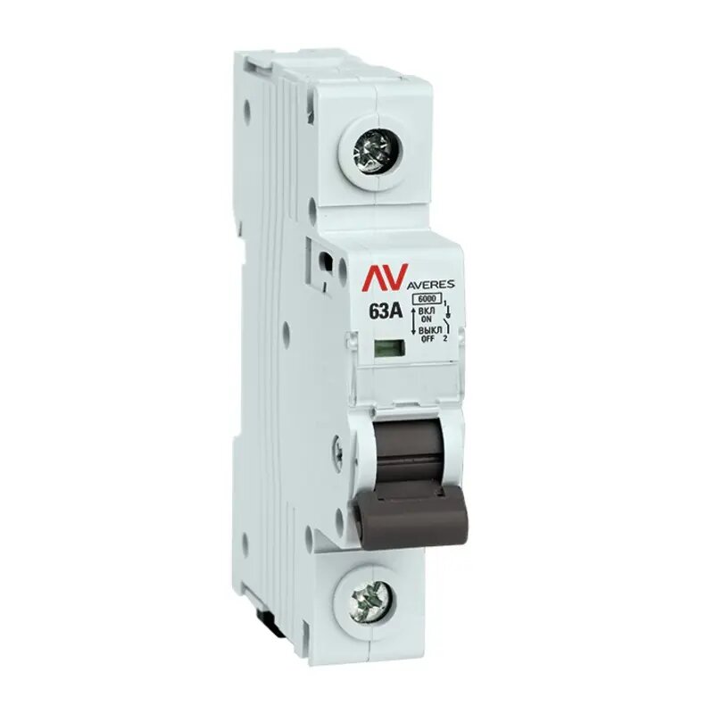 Автоматический выключатель EKF Averes AV 1P N 63 А C63 6 кА