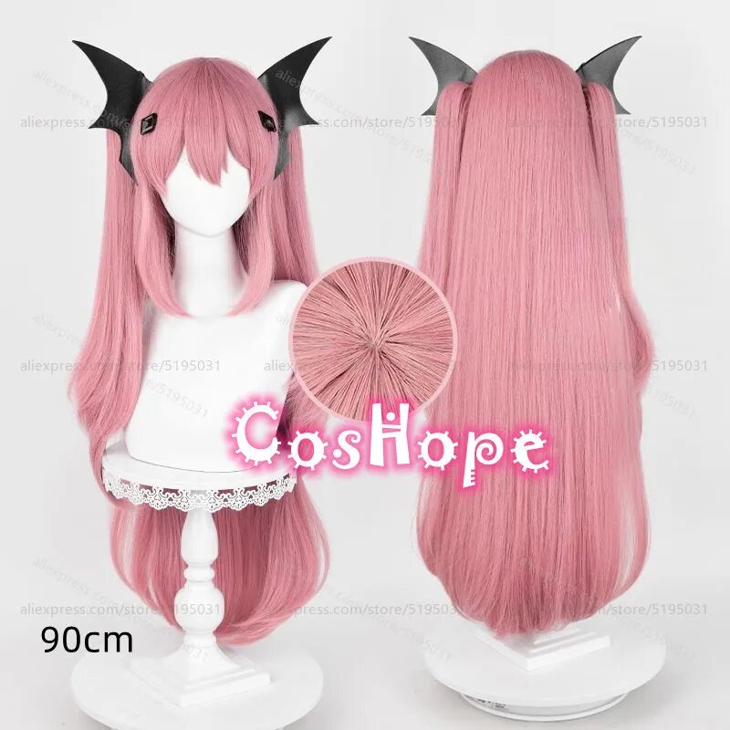 CosHope Крул Цепеш розовый косплей парик 110 см Wig A N Hairpins
