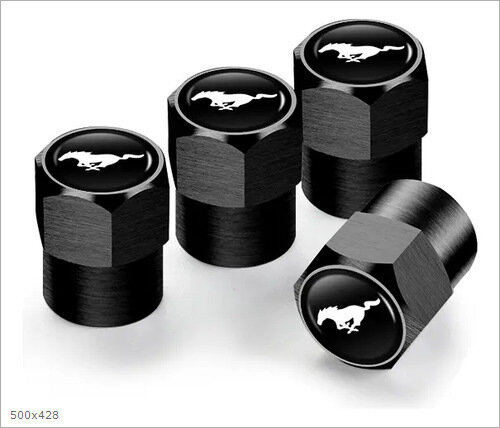 Колпачки на вентили шин Ford Mustang, универсальные колпачки на клапаны, декоративные аксессуары для авто, 4 шт.