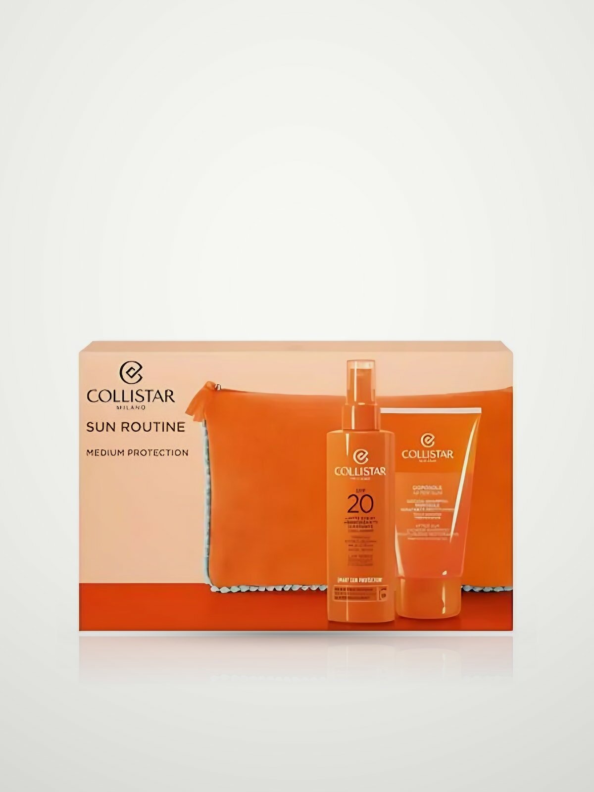 Collistar - Набор Для загара 2024 Tanning Moisturizing Milk Spray SPF20 200 ml + After-Sun Shower Shampoo 150 ml + Сумочка