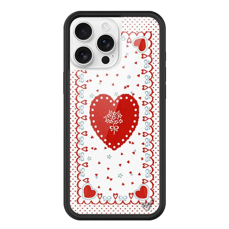 Wildflower Любовный Путь Силиконовый Чехол для iPhone 16 Pro - Жесткий Чехол с Полным Покрытием Защита от Царапин и