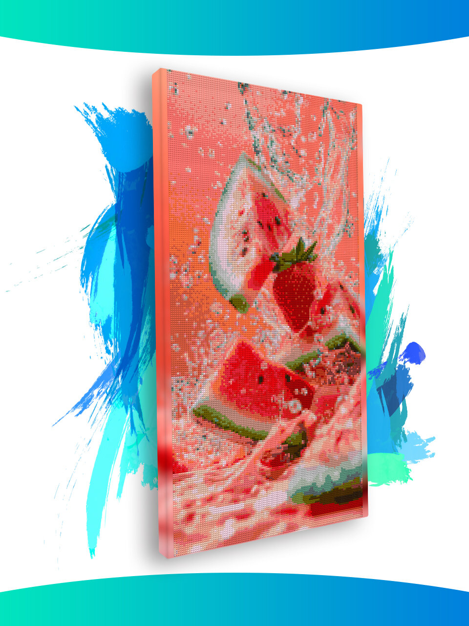 Алмазная мозаика на подрамнике - вышивка - Вкус лета 30 х 60 см