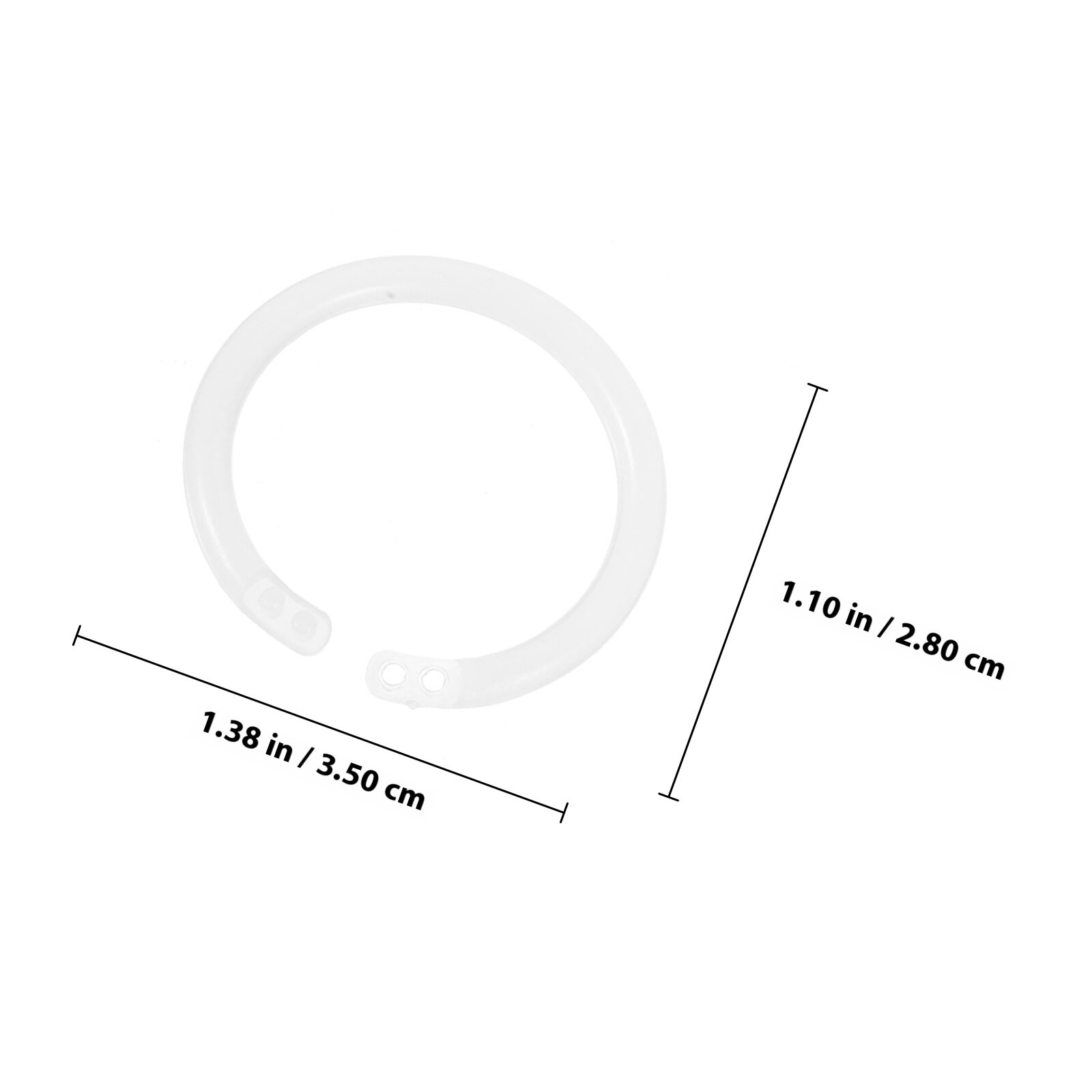 Кольца Для Бумажных Карт Из Пластика 4 Упаковки Размер 3.50X2.80X0.40Cm Цвет White
