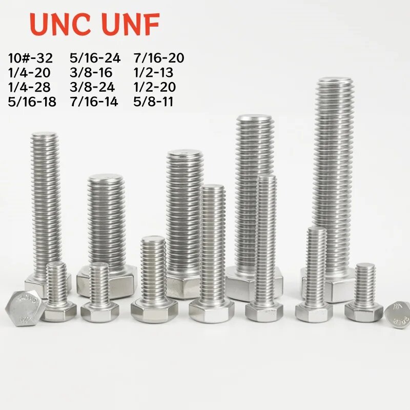 Болты UNC UNF 304 A2 нержавеющая сталь UNC 5I16-18(5pcs), 1 inch
