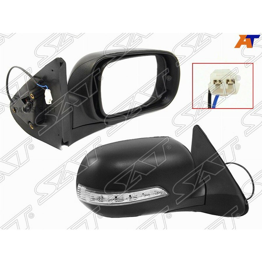 Зеркало Daewoo Nexia 94-16 (Справа/ Повторитель поворота/ 2 контакта) от официального дистрибьютора, SAT, артикул STDW25940A1