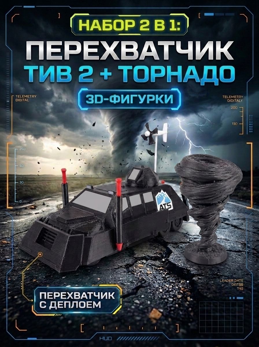 Перехватчик Торнадо Доминатор Тив 2 с деплоем + 3D Торнадо / Dominator TIV 2 Twisted Roblox