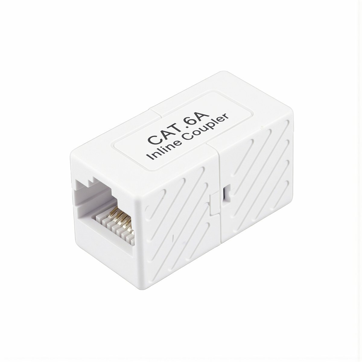 Для удлинения короткого сетевого кабеля дома соединитель CAT6 пластиковый подходит для подключения двух патч кордов в офисе, CAT.6A (пластиковый корпус), сборка 3