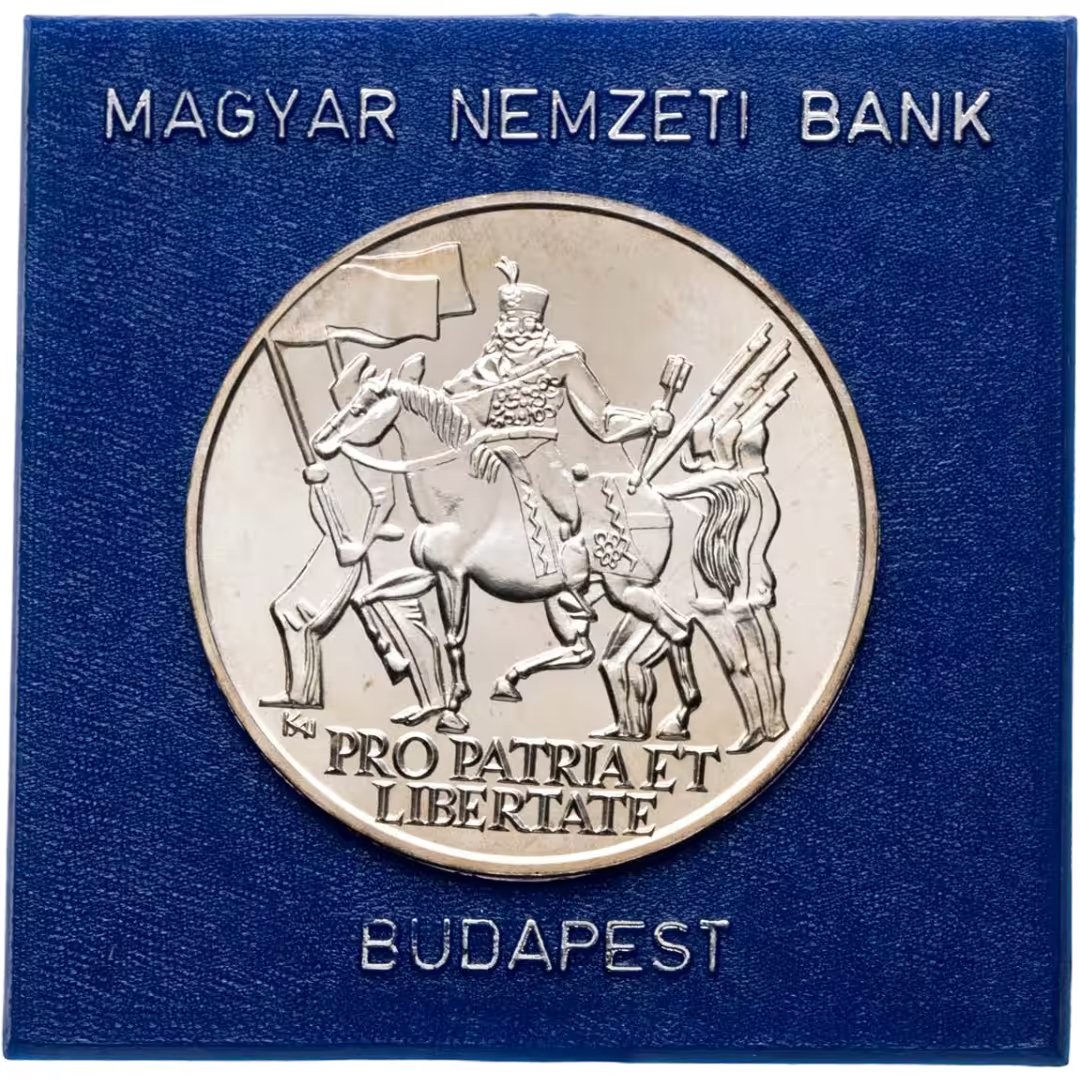 Венгрия 200 форинтов forint, ketszaz 1976 "300 лет со дня рождения Ференца II Ракоци", Серебро 640, в сохранности BUNC