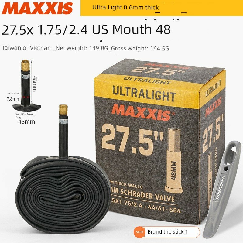 MAXXIS Супер легкость Велосипедная внутренняя камера для 27.5 дюймовых горных велосипедных шин 1.75-2.4 ширины с