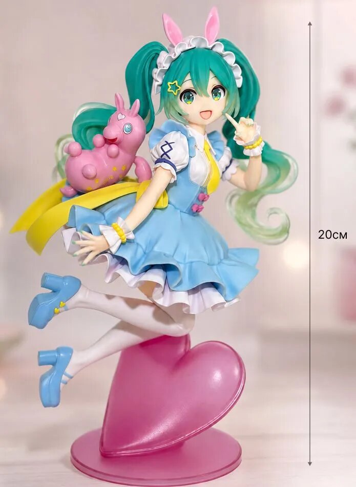 Фигурка Мику Хацунэ горничная с заячьими ушками / Hatsune Miku x Rody AMP+ Fairy Tale Ver. (20см, пакет)